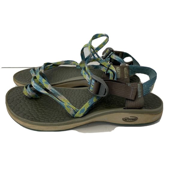 Chaco | Shoes | Chaco Zcloud X2 Strappy Sandals Double Strap Green Water Sport Hiking Women 9 ...